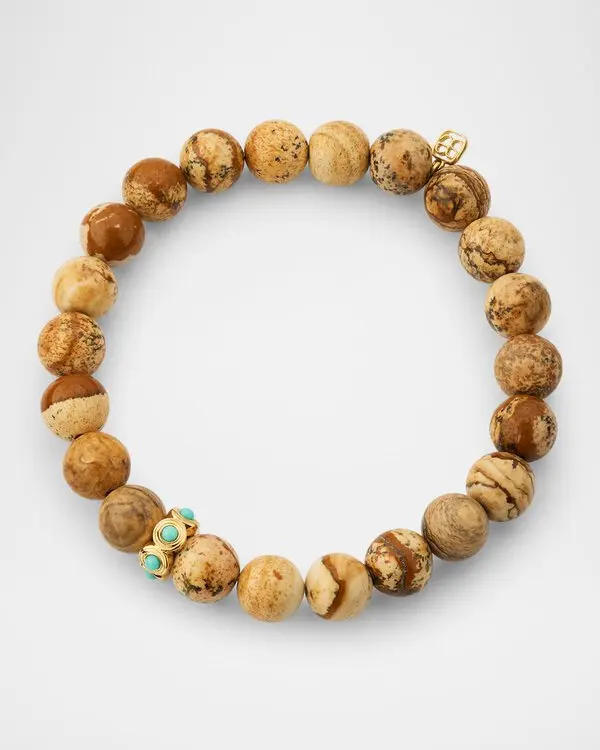 SYDNEY EVAN Picture Jasper Bead Bracelet