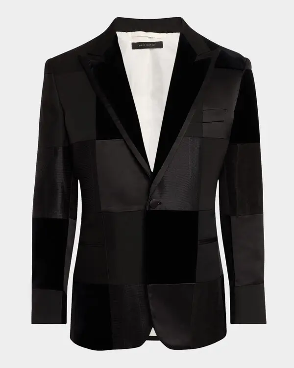 Brioni Virgilio Patchwork Dinner Jacket - Black