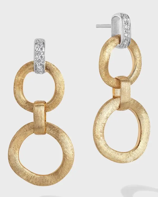 Marco Bicego 18k Gold And Diamond Drop Earrings