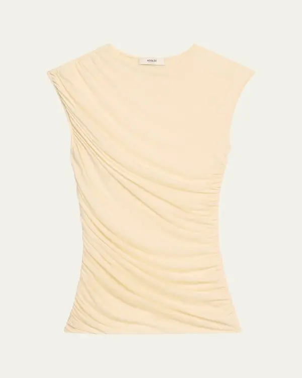 AGOLDE Ester Twist Tank Top - Oat Milk
