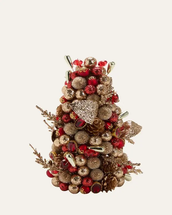 SALZBURG CREATIONS Gilded Holiday 7" Tabletop Tree