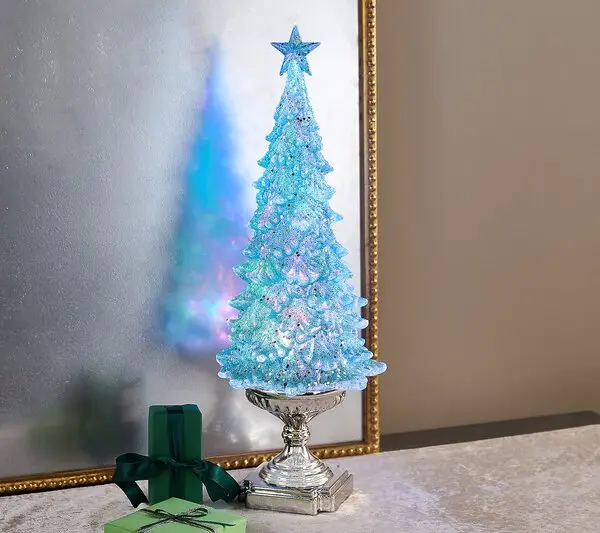 VALERIE PARR HILL As Is 20' Illuminated Glitter Kaleidoscope Tree Valerie