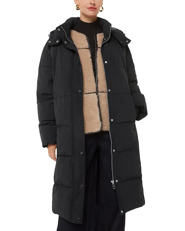Whistles Una Puffer Coat - Black