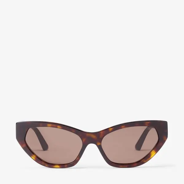 JIMMY CHOO Leyla Cat Eye Sunglasses - Havana