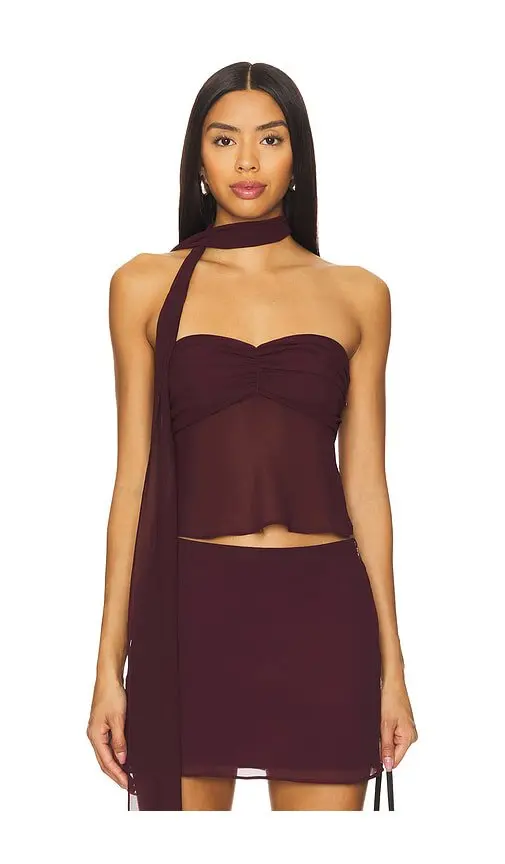 LOVERS AND FRIENDS Mariah Top - Wine Red
