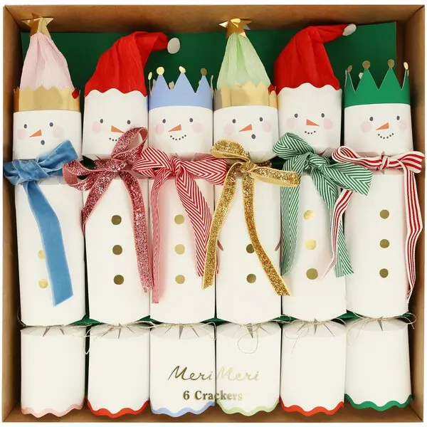 MERI MERI 6-pack Snowman Christmas Crackers - Asst