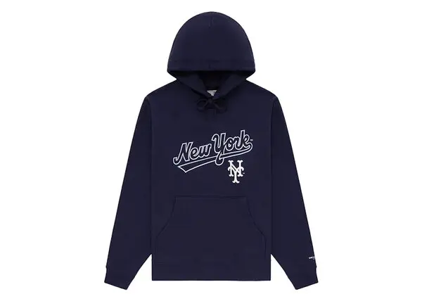 Aimé Leon Dore X New York Mets Logo Hoodie - Navy Blue