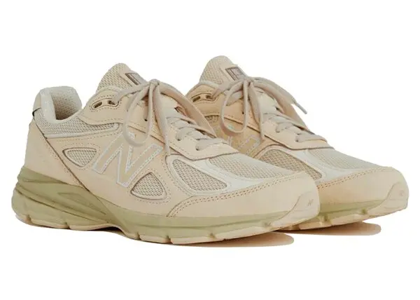 NEW BALANCE 990v4 Miusa Macadamia Nutin - Veg Tan/green