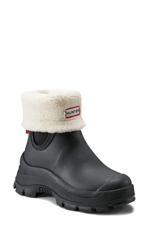 Hunter Esme Lug Sole Waterproof Snow Bootie - Black 001