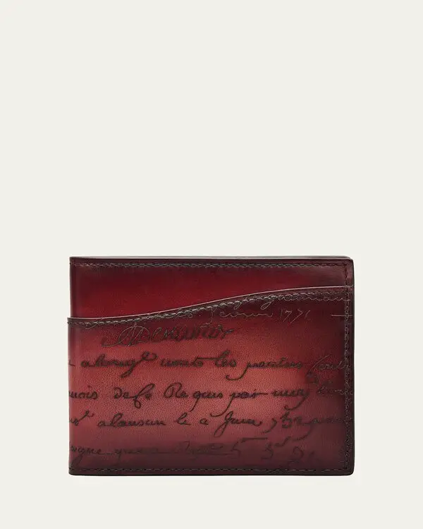 Berluti Makore Gradiant Scritto Venezia Leather Wallet - Light Saint Emilion