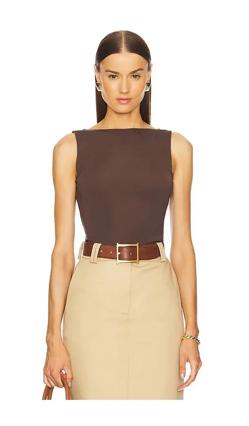 L'academie By Marianna Cyra Top - Chocolate Brown