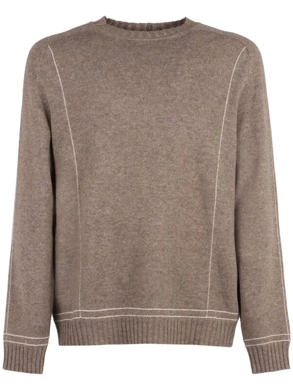 Giorgio Armani Ribbed Knit Sweater - Neutrals
