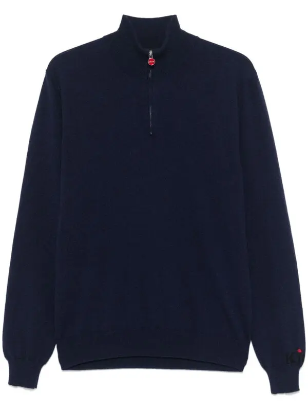Kiton Zip-up Cashmere-blend Sweater