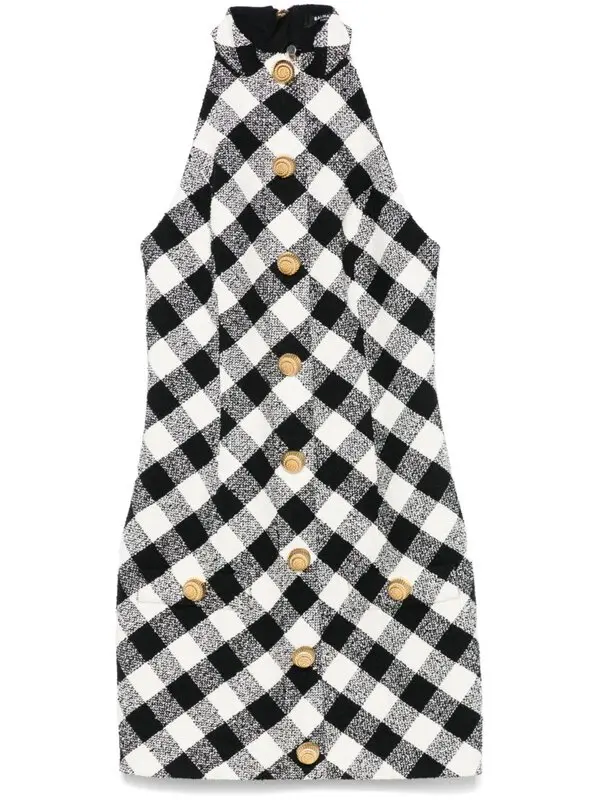 Balmain Halterneck Mini Dress - Black