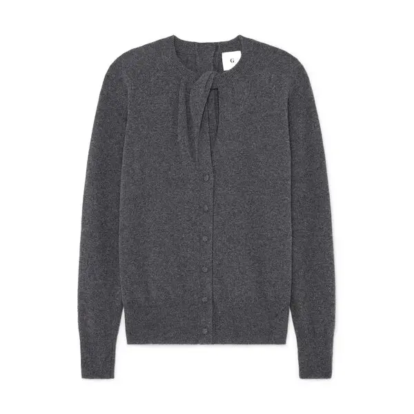 G. LABEL BY GOOP Detail Cardigan - Charcoal