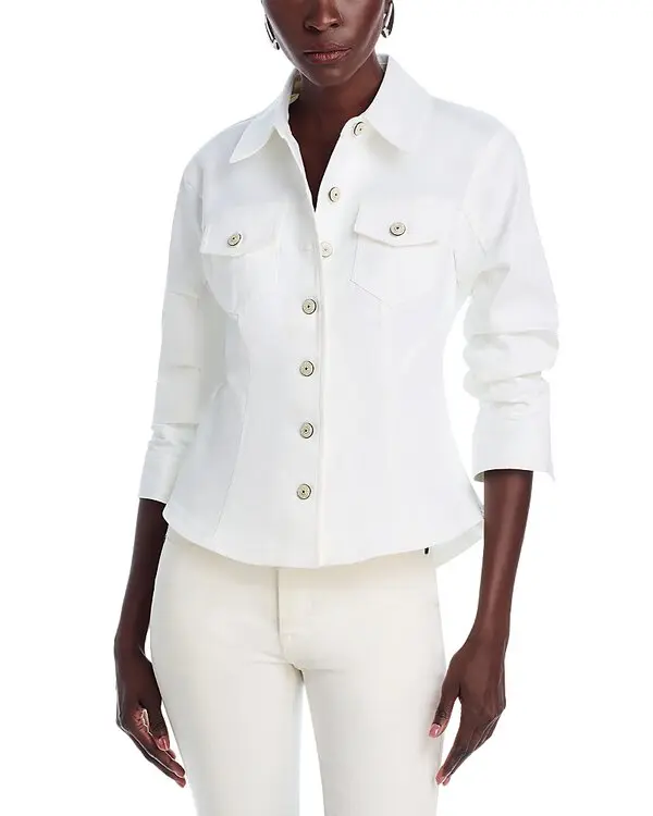 Cinq À Sept Denim Trucker Jacket - White
