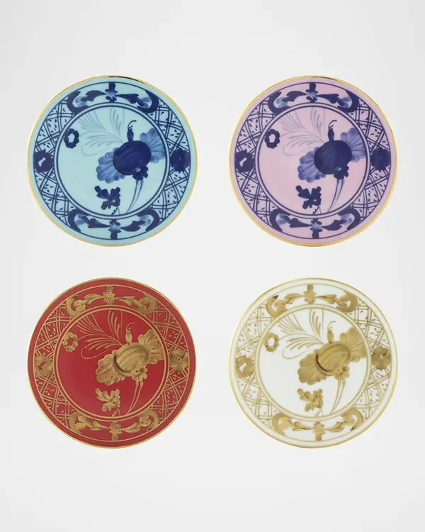 GINORI 1735 Coasters, Set Of 4 - Oriente Italiano Assorted
