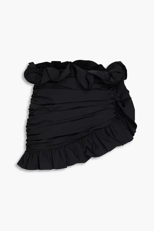 AREA Ruffled Taffeta Mini Skirt