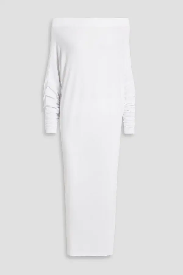 Norma Kamali Off-the-shoulder Stretch-jersey Maxi Dress