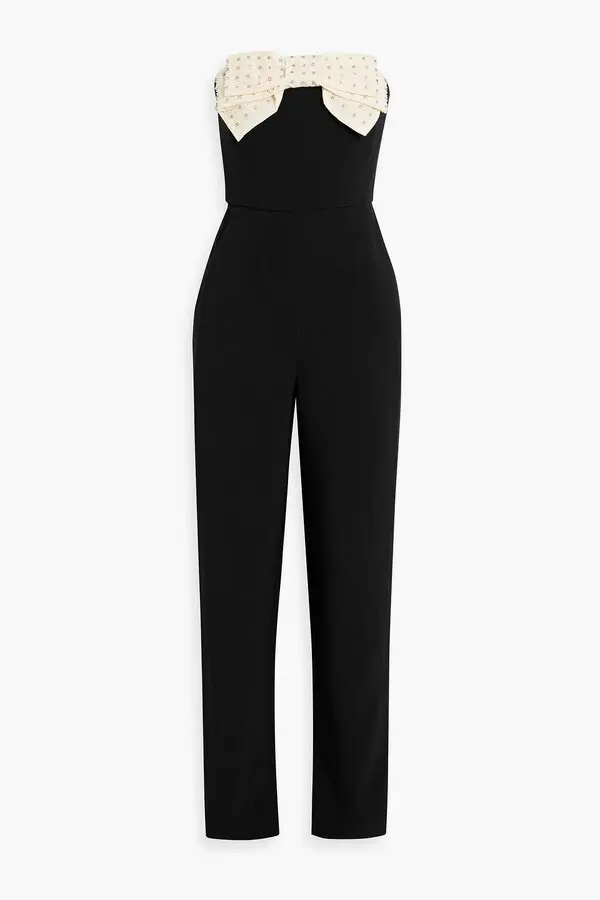 Saloni Sable Strapless Cady Jumpsuit