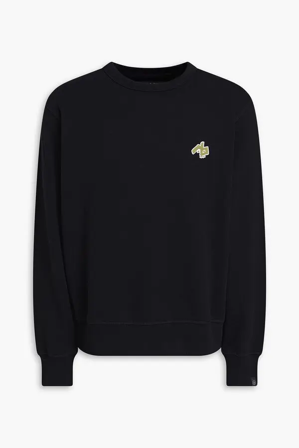 Rag & Bone Rb Monster Appliquéd French Cottonterry Sweatshirt