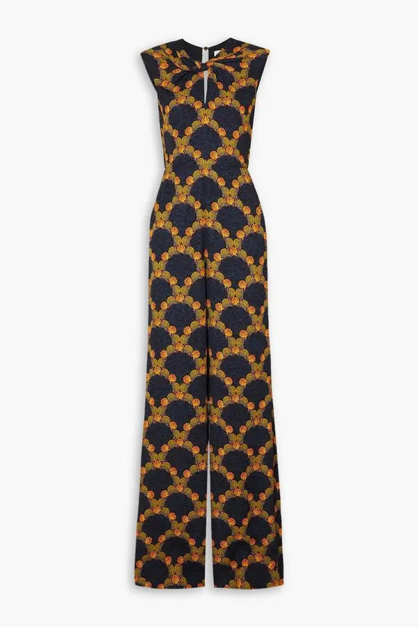 Saloni Claudia Printed Crepe Jumpsuit