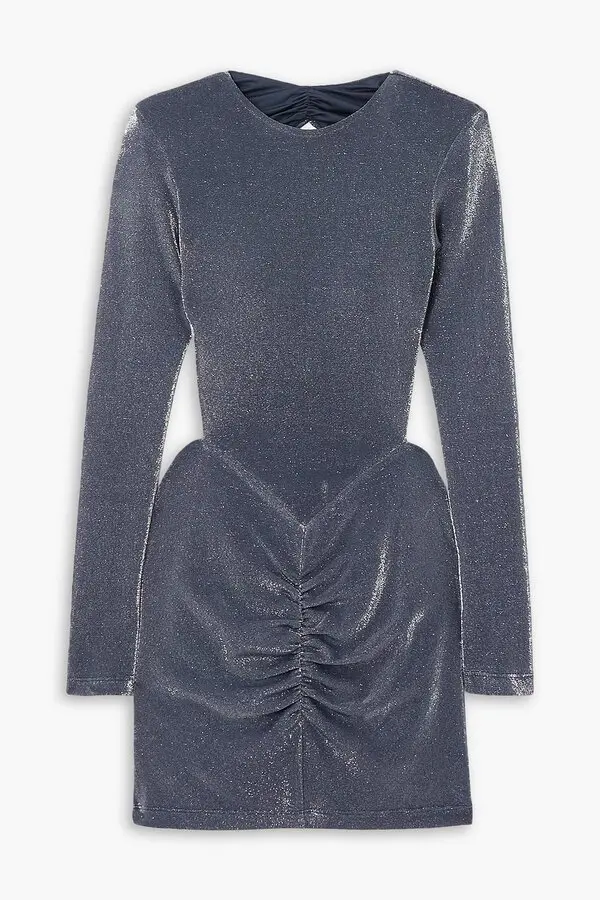 Remain Birger Christensen Ivonka Metallic Jersey Mini Dress With Open Back