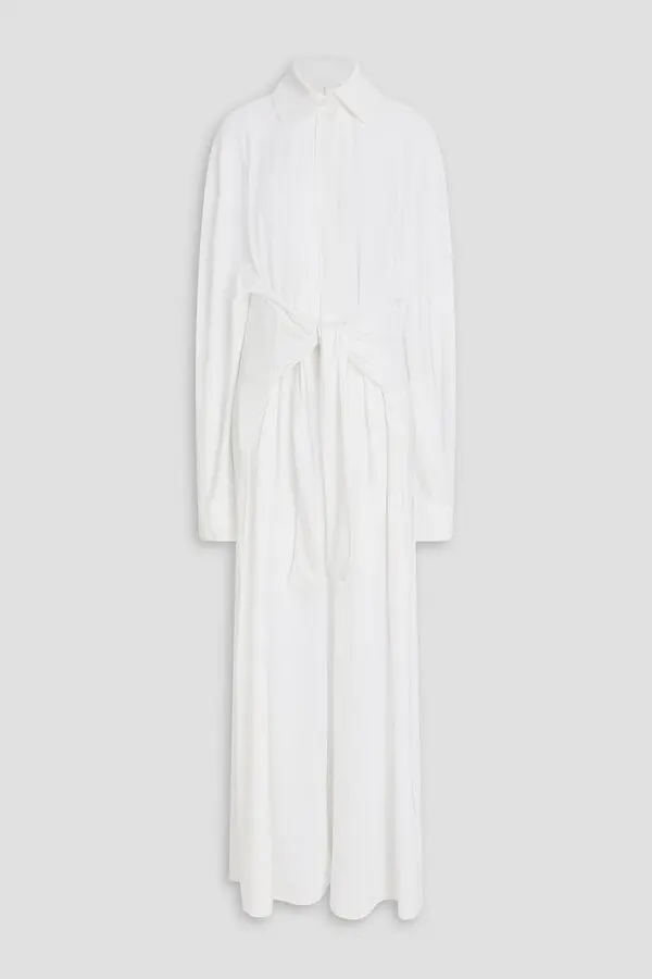 Norma Kamali Tie-front Wide-leg Jumpsuit