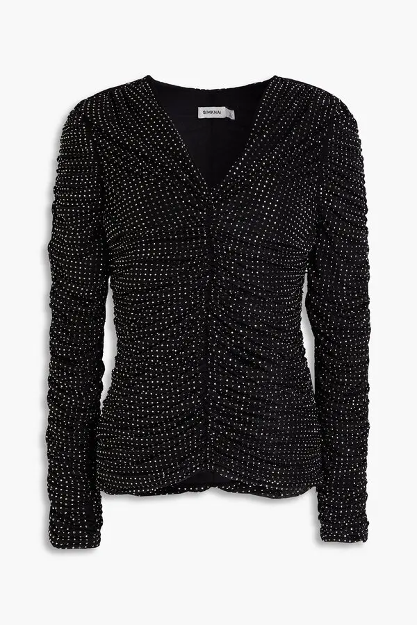 Simkhai Haydon Crystal-embellished Jersey Top
