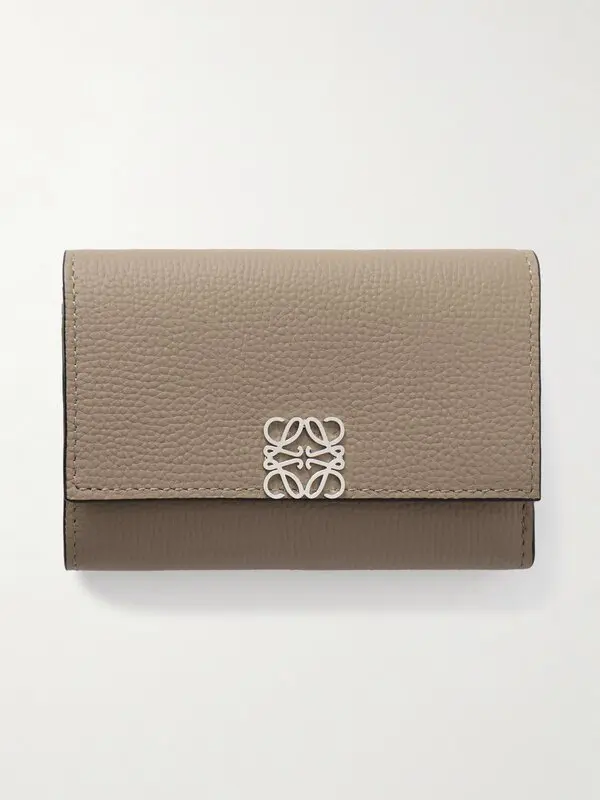 Loewe Anagram Textured-leather Wallet - Neutrals
