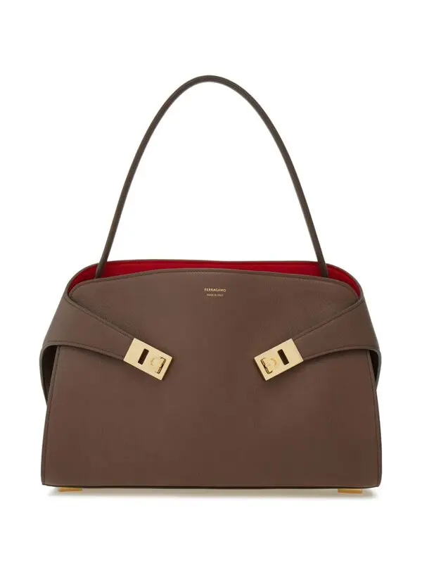FERRAGAMO Small Hug Shoulder Bag - Neutrals