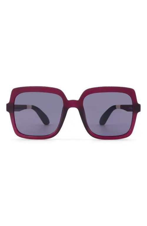 Toms Athena 56mm Square Sunglasses - Midnight Plum Crystal Fade
