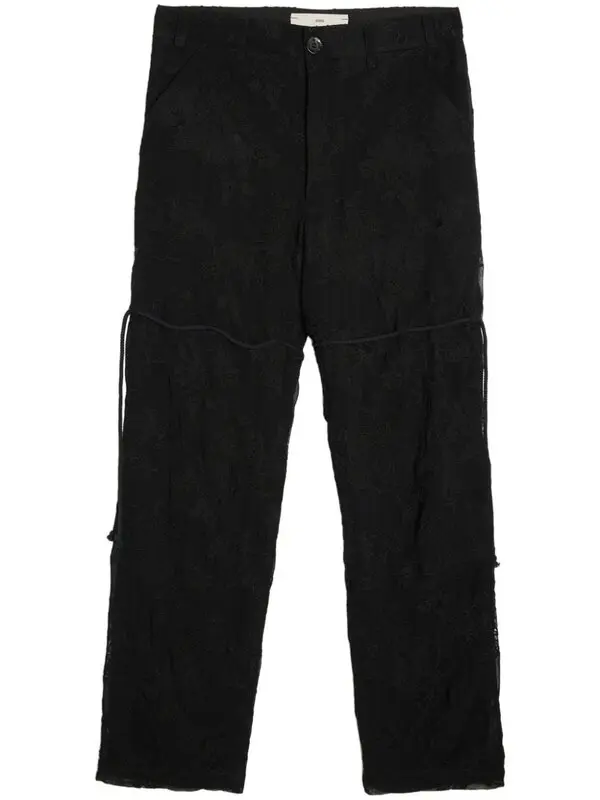 SONG FOR THE MUTE Lace-appliquéd Trousers