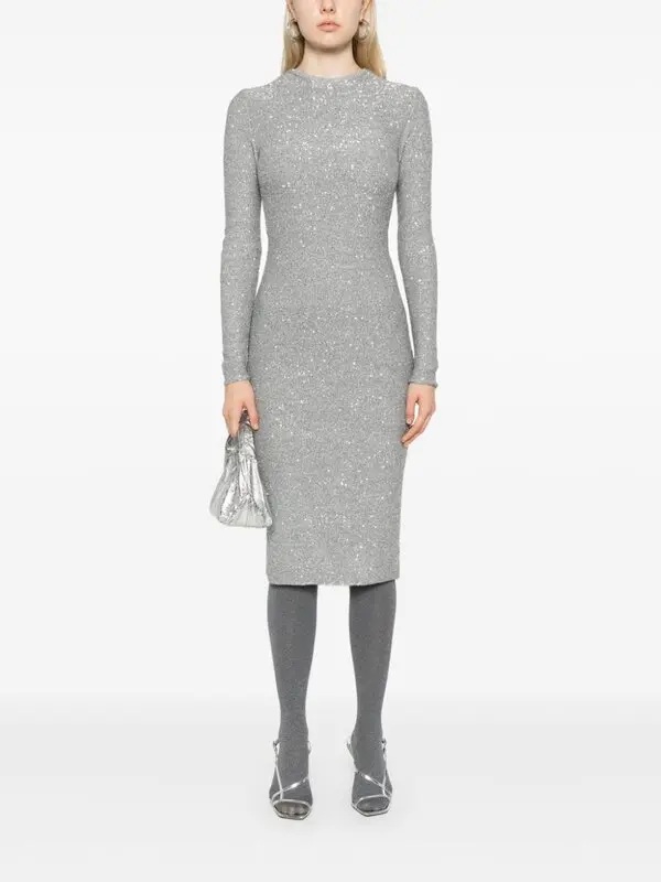 Fabiana Filippi Sequinned Midi Dress - Grey