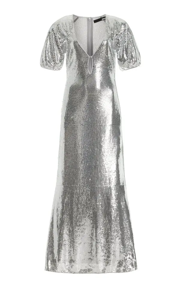 Remain Birger Christensen Sequined Fishtail Midi Dress