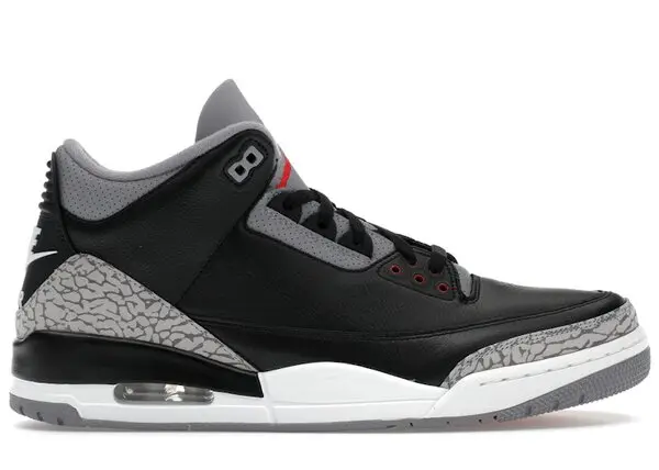 JORDAN 3 Retro Og Cement - Black/fire Red/cement Grey