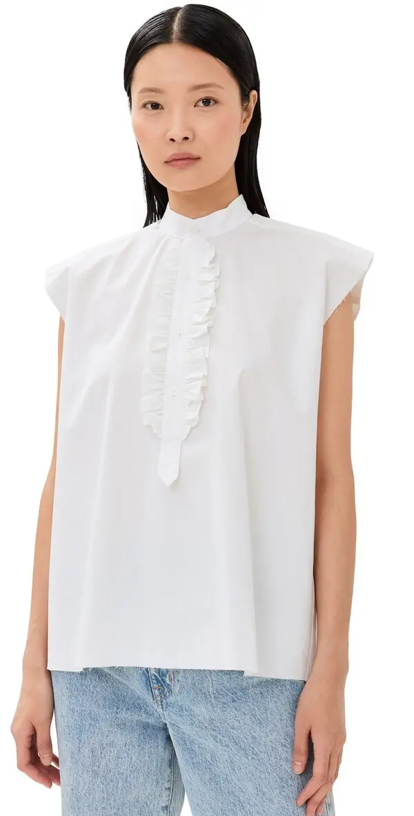 TANNER FLETCHER Germain Ruffle Placket Shirt