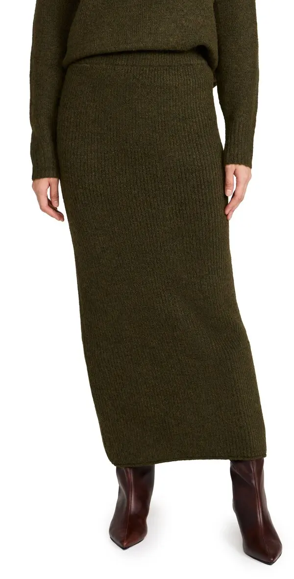 Line & Dot Hart Skirt - Olive