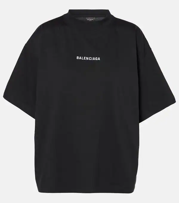 Balenciaga Printed T-Shirt - Black | Editorialist