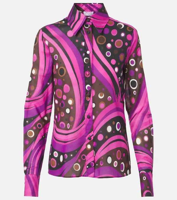 Emilio Pucci Fontane Cotton Muslin Shirt - Pink