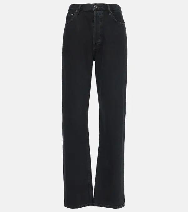AGOLDE 90s Pinch Waist Long Straight Jeans - Black