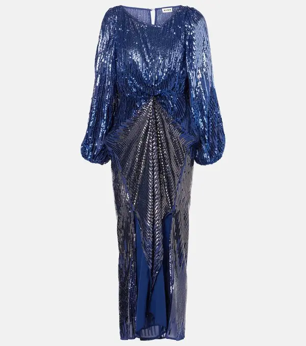Rixo Coco Sequined Midi Dress