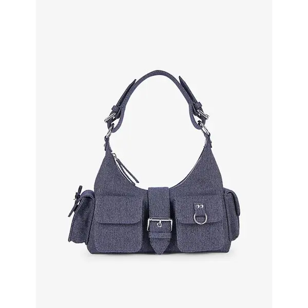 The Kooples Amelia Multi-pocket Denim Shoulder Bag