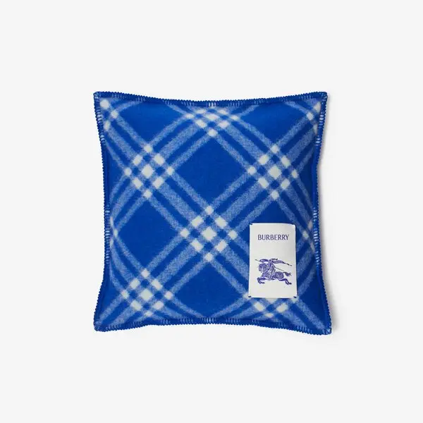 Burberry Check Wool Cushion - Knight