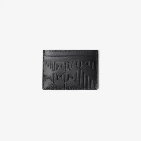 Burberry Embossed Check Card Case