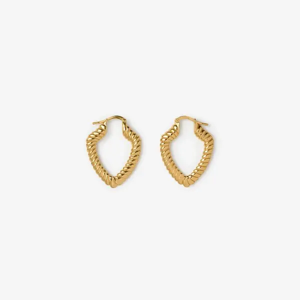 Burberry Shield Twisted Hoop Earrings