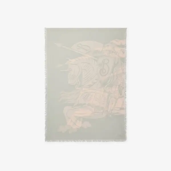Burberry Wide Ekd Wool Scarf - Mitten