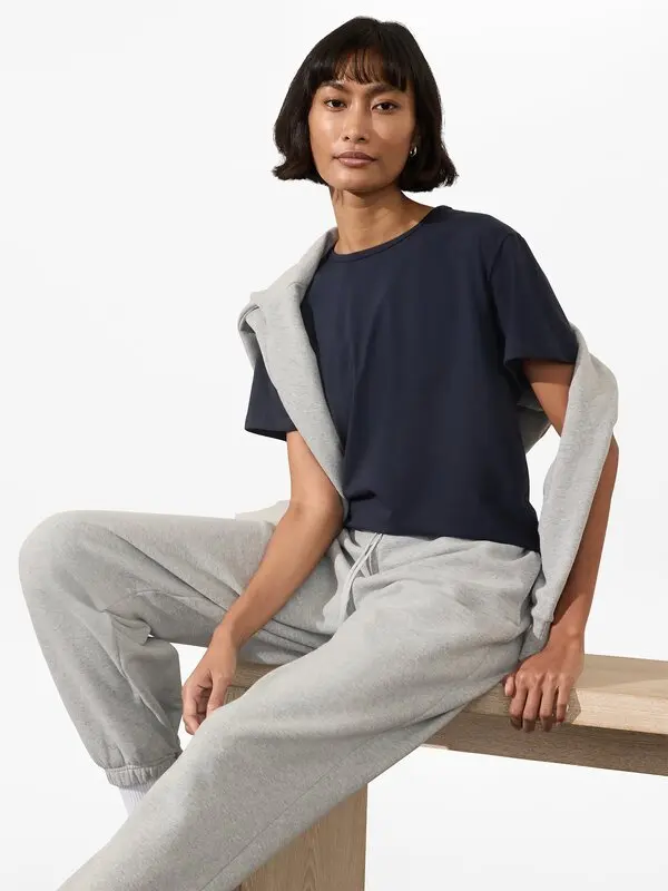 Athleta Essential Relaxed Tee - Navy