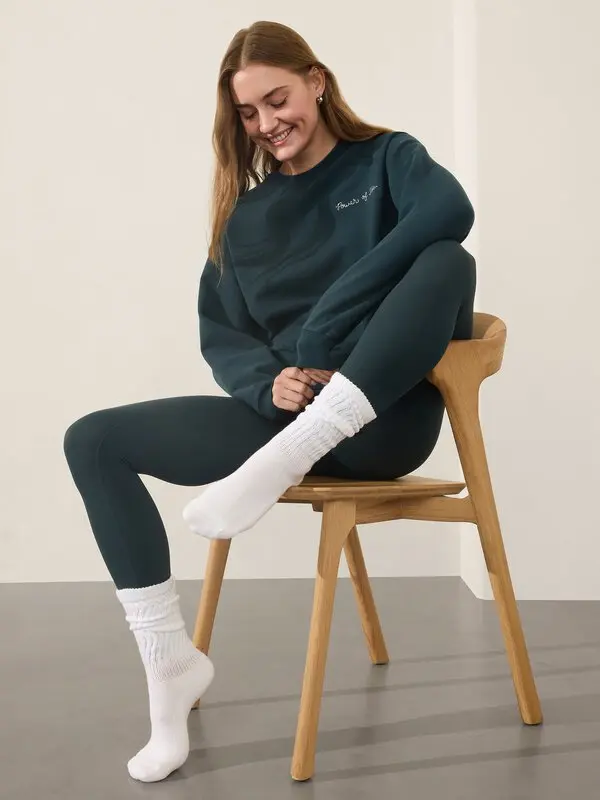 Athleta Cloud Scrunch Socks - Bright White