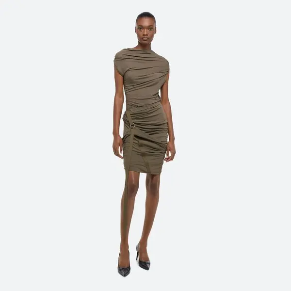 Helmut Lang Wind Draped Skirt - Olive